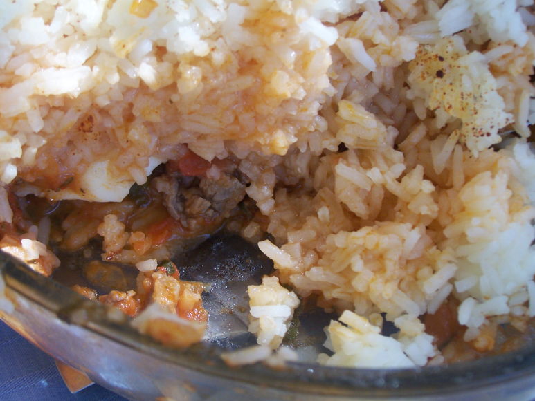 Rice & Meat Casserole - The Frugal Chef